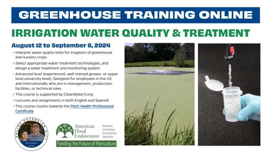 ‘Irrigation Water Quality and Treatment’ Continues 2024 Greenhouse ...